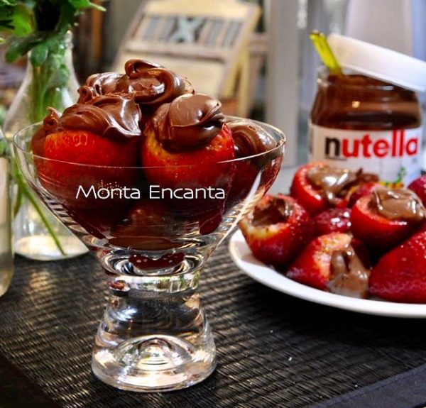 Copinhos de Morango com Nutella, dão água na boca! - Monta Encanta
