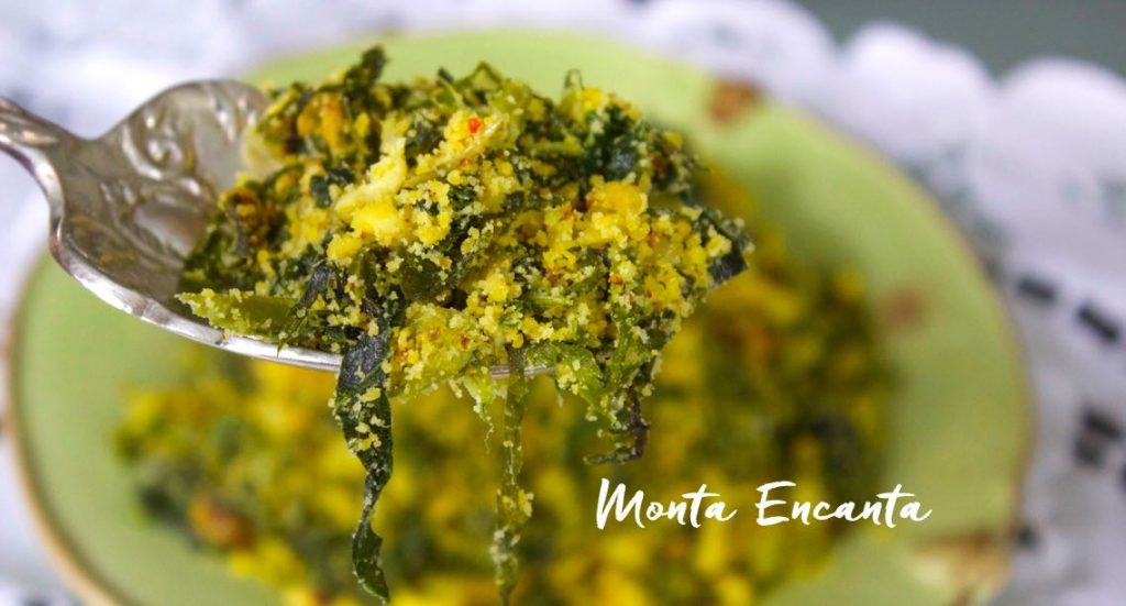 Farofa de Couve com ovos brasileiríssima! - Monta Encanta
