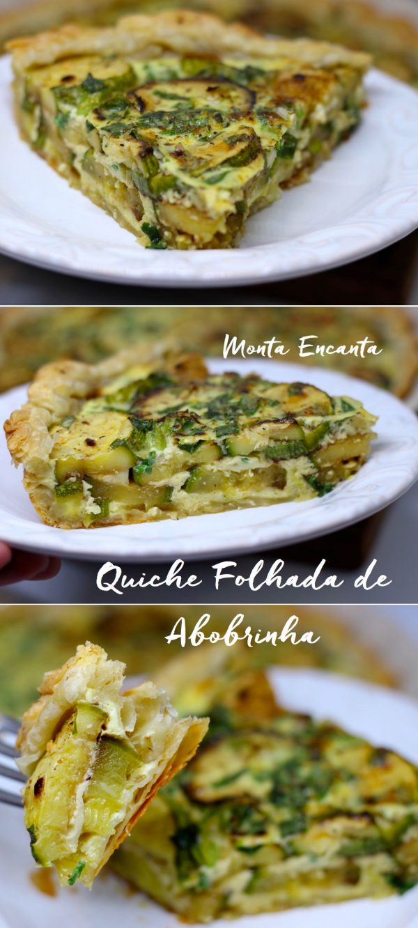 Quiche Folhada de Abobrinha, pronta em 15minutos! - Monta Encanta
