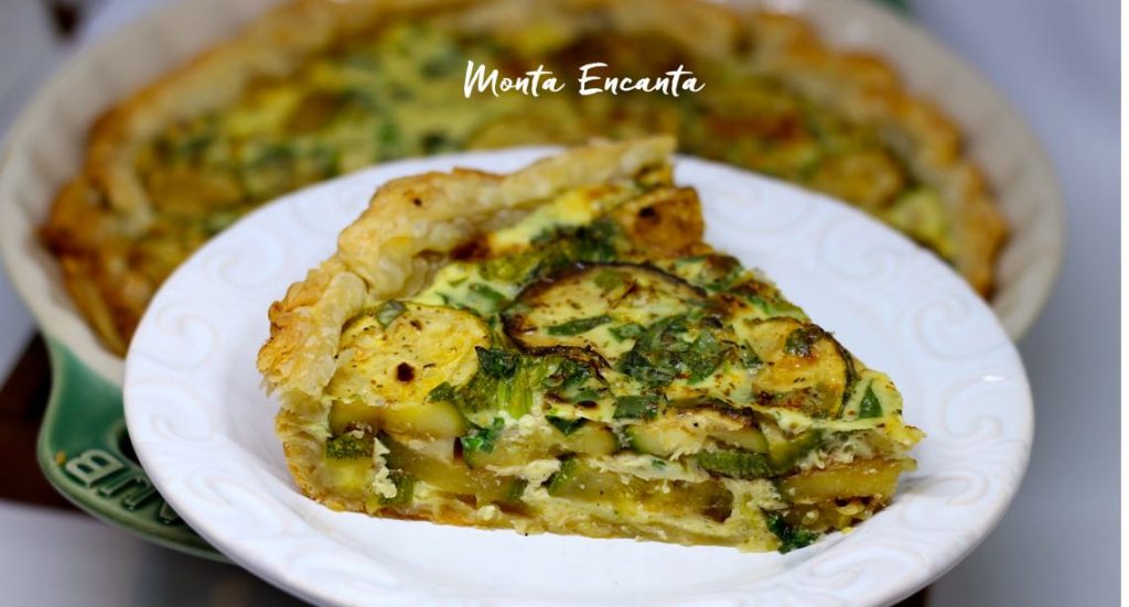 Quiche Folhada de Abobrinha, pronta em 15minutos! - Monta Encanta