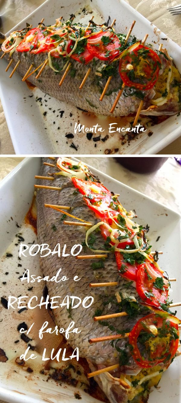 Peixe assado e recheado, Robalo dos Deuses! - Monta Encanta