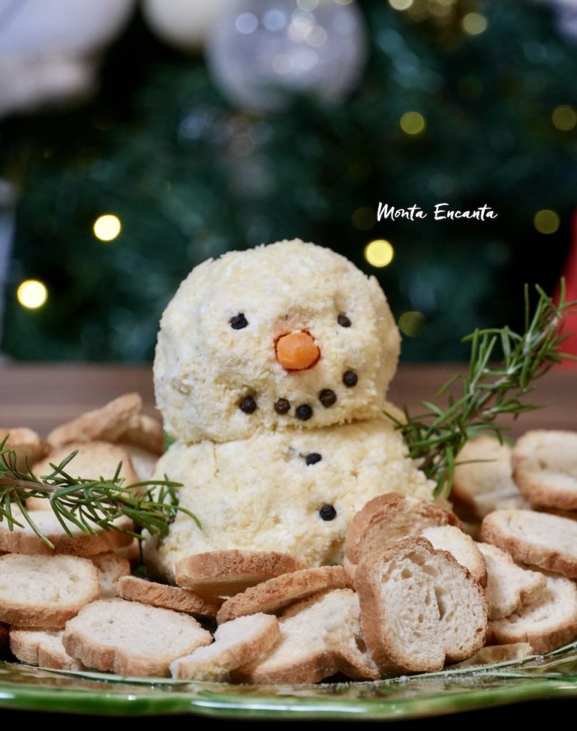 Snow cheese, boneco de neve de queijo! - Monta Encanta